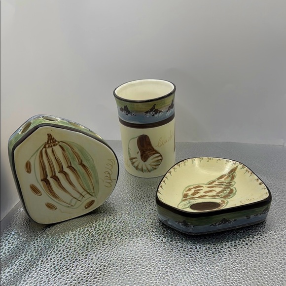 jcpenney | Art | Beach Theme 3 Piece Bathroom Set From Jc Penney | Poshmark